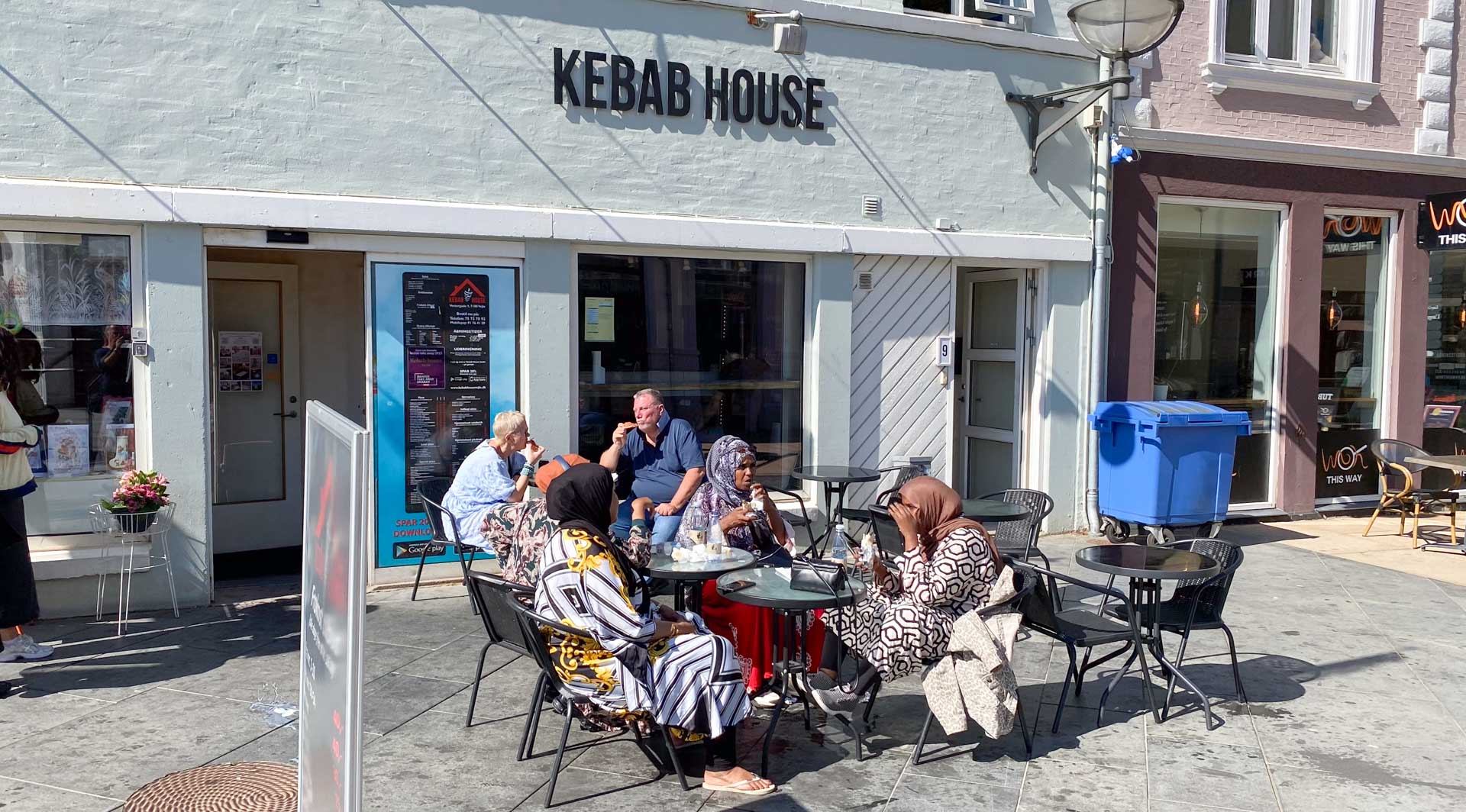Kebab House ligger på hjørnet af Vestergade og Nørretorv
